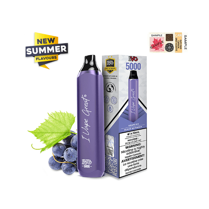 Buy Cheap IVG 5000- GRAPE ICE - Vape Online