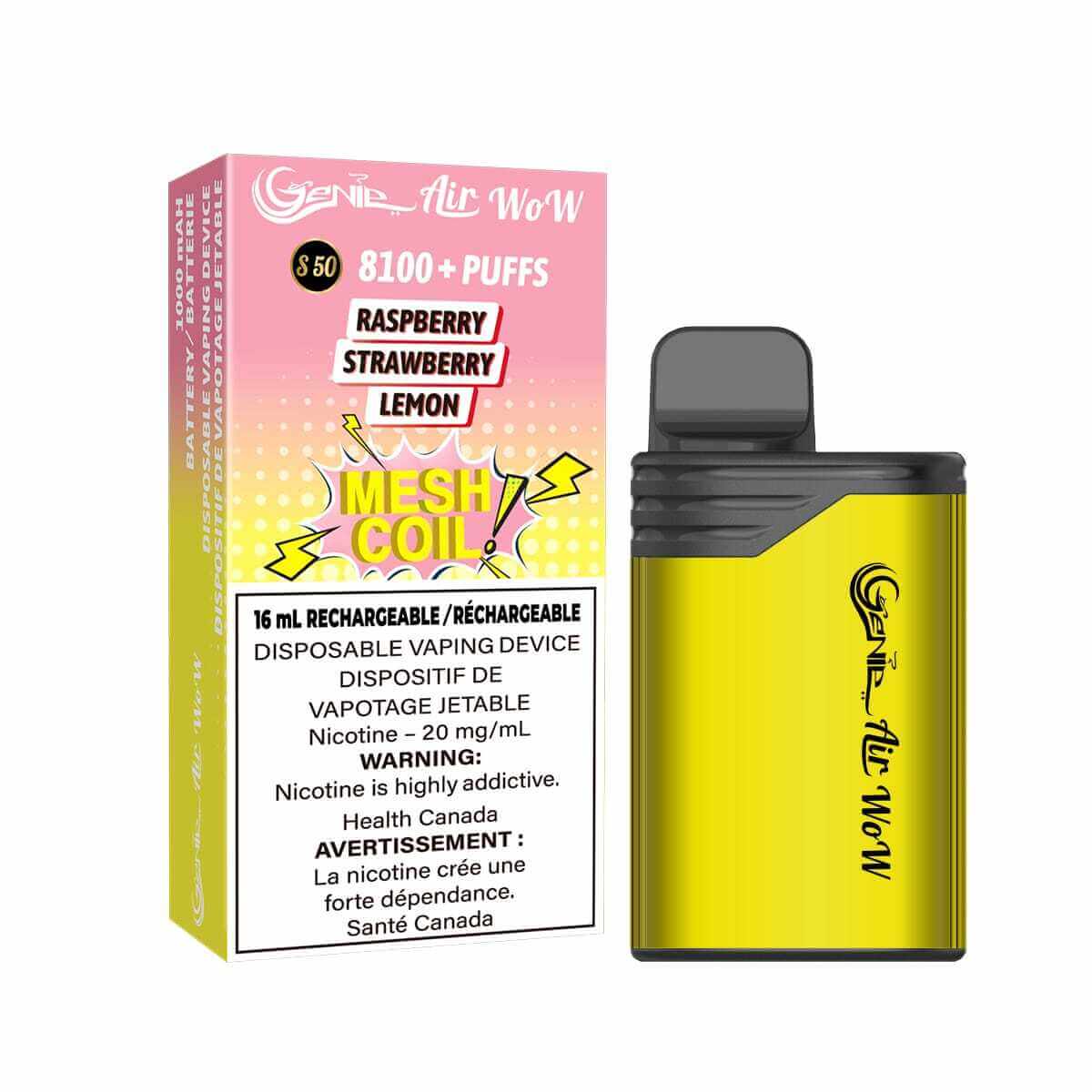 Buy Cheap GENIE AIR WOW - Raspberry Strawberry Lemon - Vape Online
