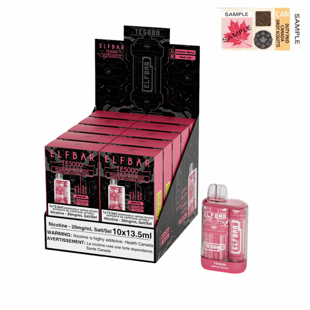 Buy Cheap ELFBAR TE5000 - APPLE PEACH - Vape Online – Clutch Vape